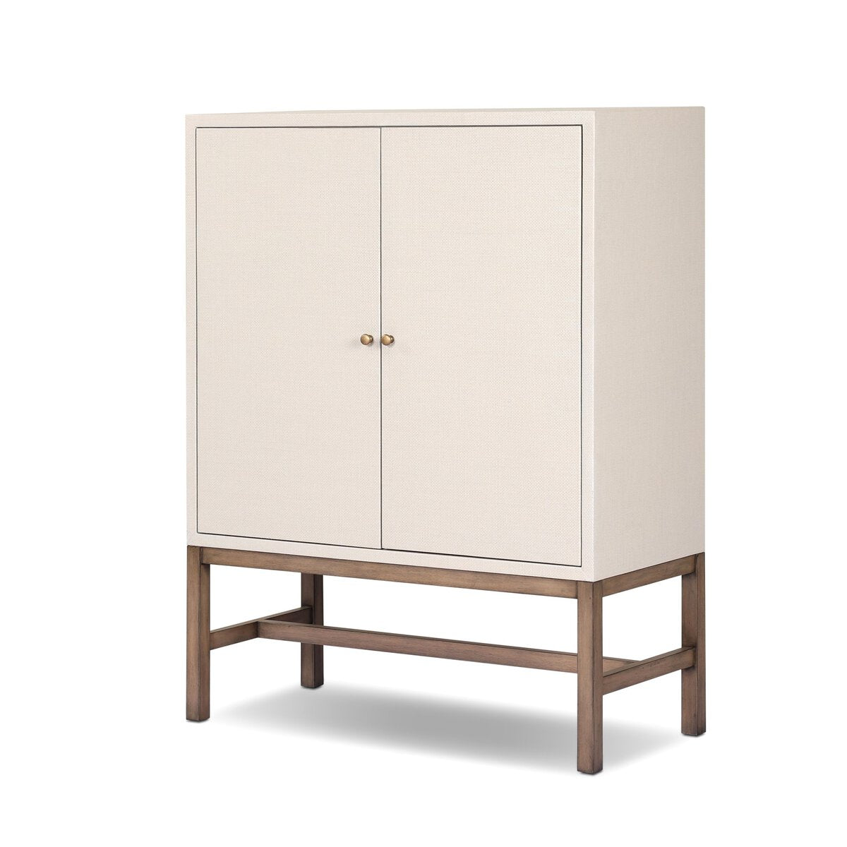 Fiona Bar Cabinet/Ivory,Raffia