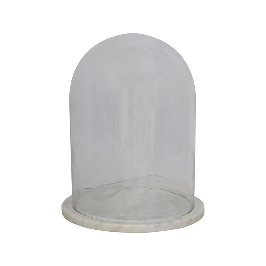 Glass Cloche w/ Marble Base