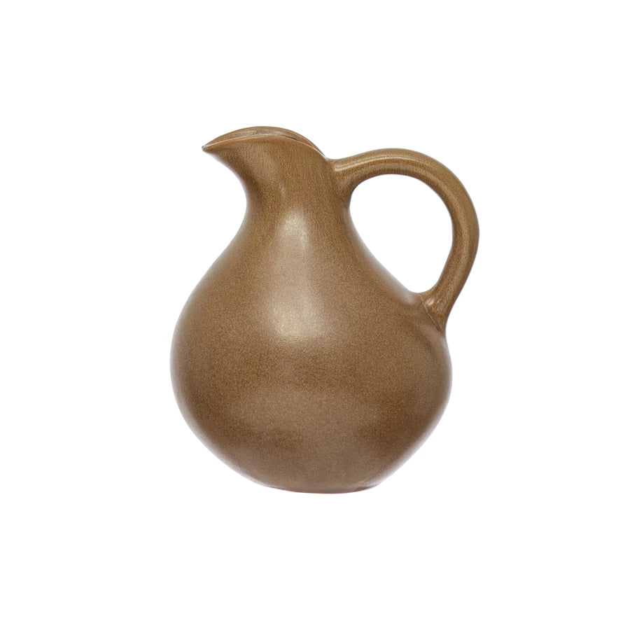 36oz Stoneware Pitcher - Brown